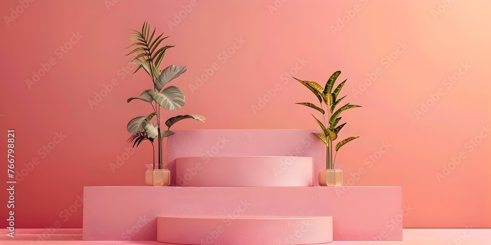 Stylized Podium with Three Elevated Platforms Symbolizing Stages of ...