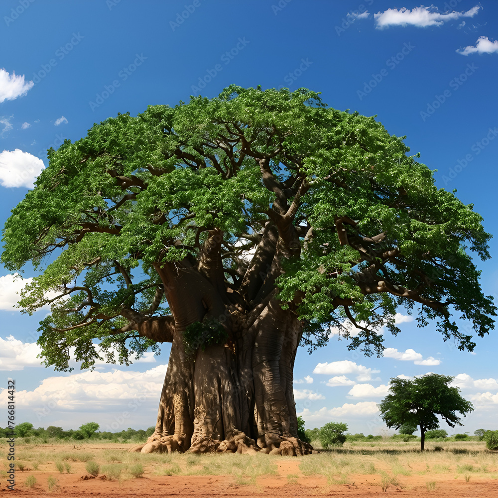 baobab giant tree big bottle tree isolated on white background stock ...