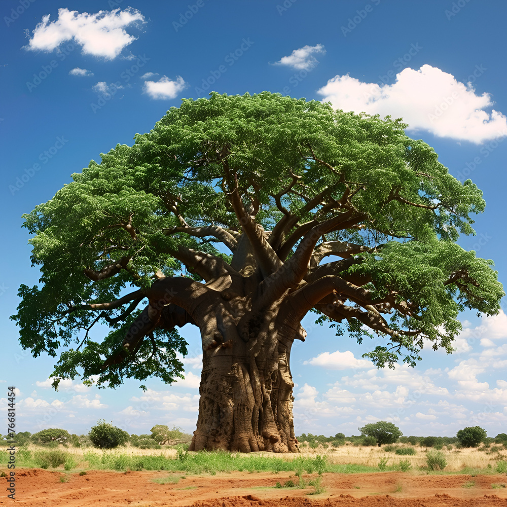 baobab giant tree big bottle tree isolated on white background stock ...