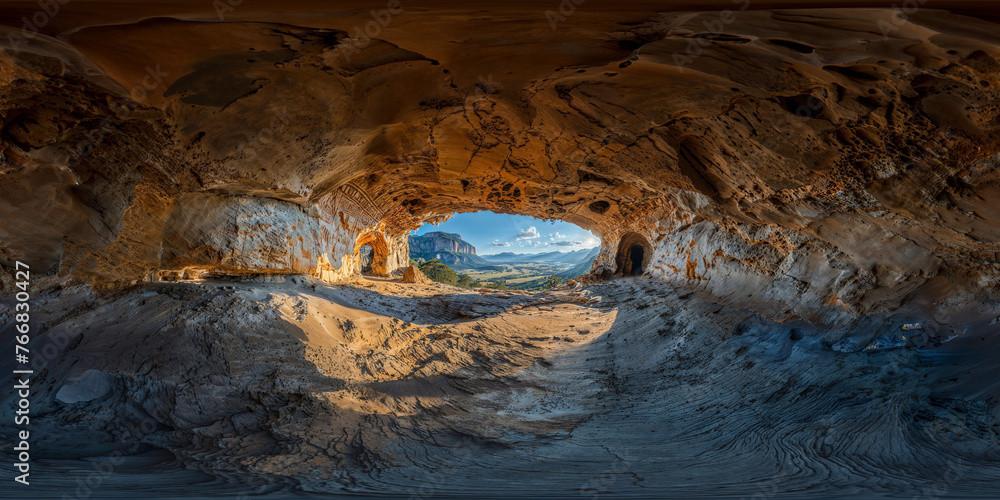 Prehistoric Cavern VR HDRI 360 degre equirectangular projection ...