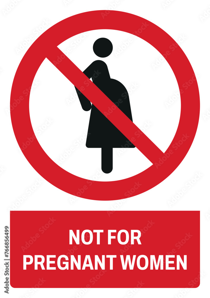 iso prohibition safety signs v2 not for pregnant women size a4/a3/a2/a1 ...
