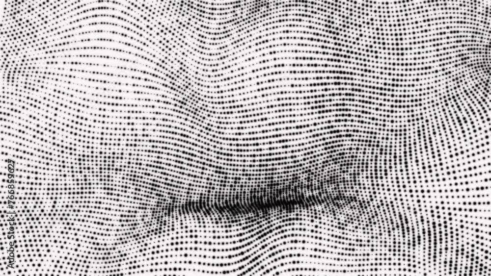 Graphic regular dots grid animation background. Panorama paper sheet ...