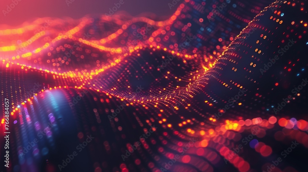 Technology Background : featuring a big data concept with binary computer code, symbolizing the ...