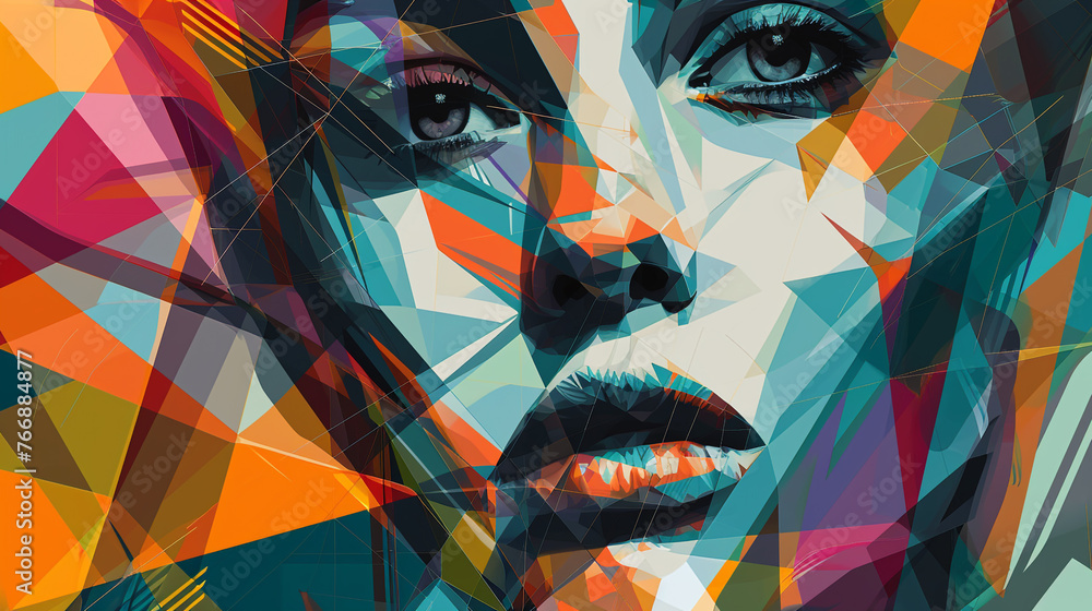 An enchanting abstract tableau capturing the enigmatic allure of a ...