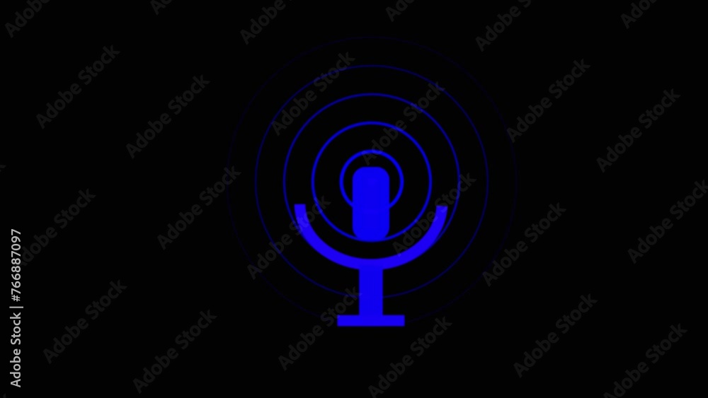 Vidéo Stock Voice recording podcast mic and performance microphone ...