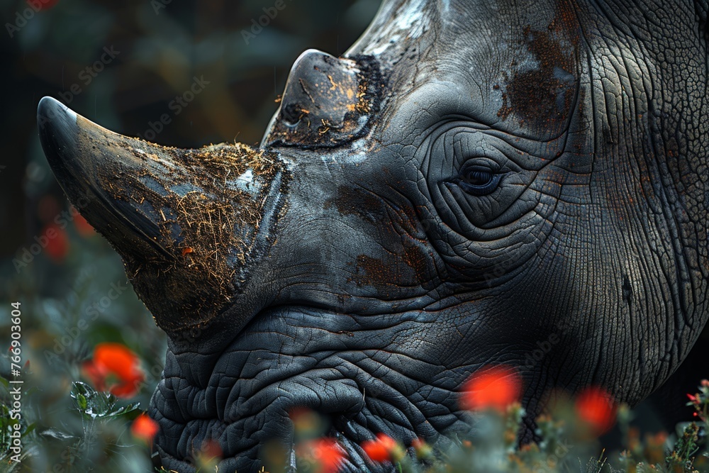 Rhinoceros: Horned Giants Among the Most Endangered Species Stock Photo ...