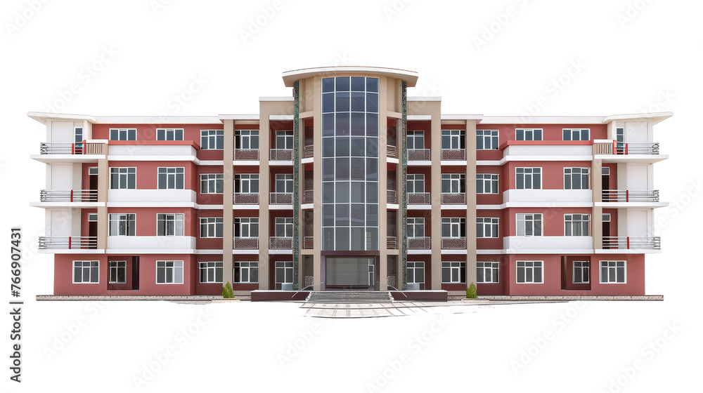 3d illustration school building, 3d rendering Isolated on Transparent ...