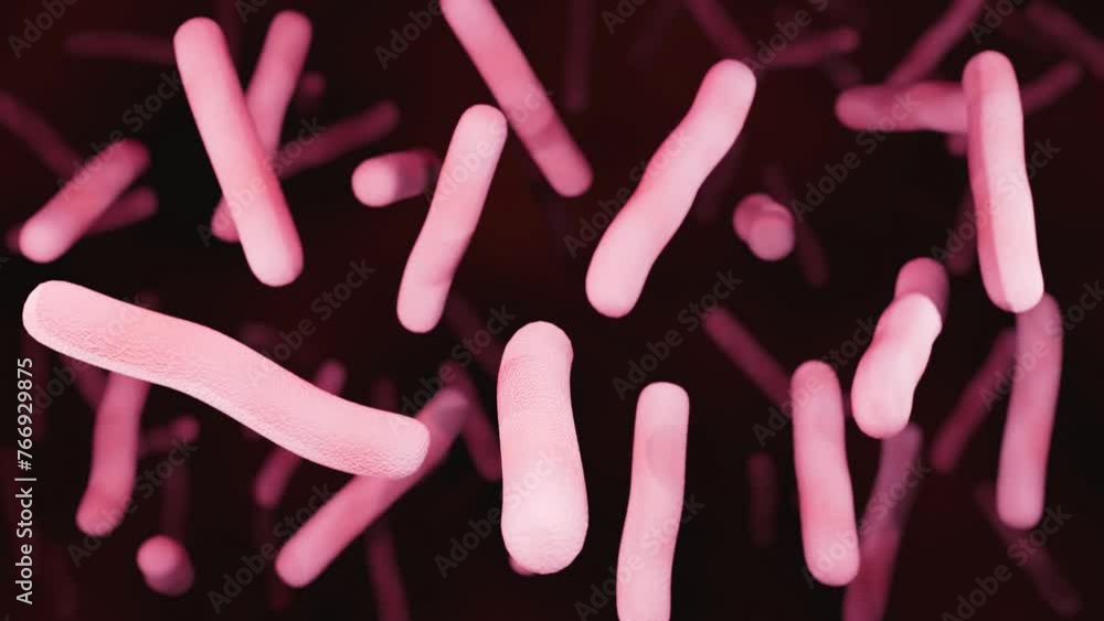 3d animation of Mycobacterium tuberculosis also known as Koch's ...