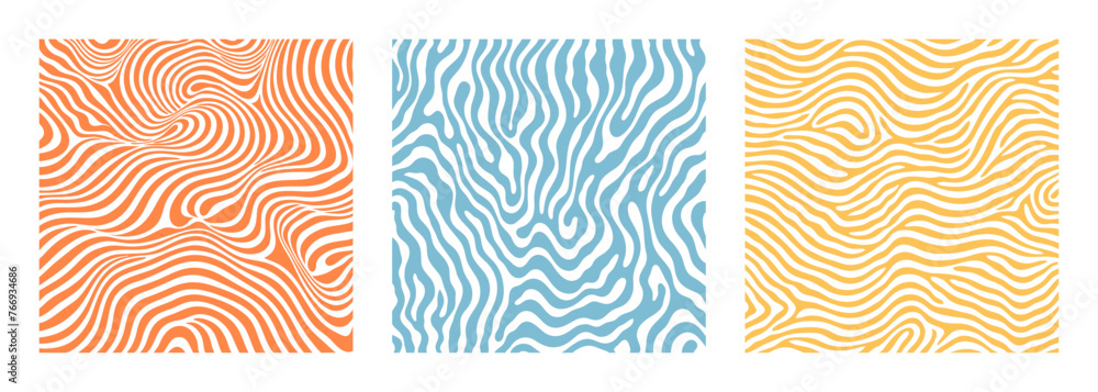 Groovy psychedelic Y2K style swirl background flat style design vector ...