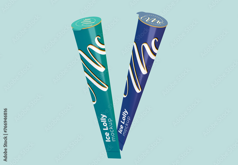 Two Ice Lollies Tube Mockup Stock Template | Adobe Stock