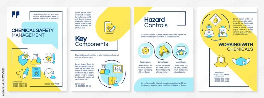 Toxic products safety control brochure template. Risk assessment ...