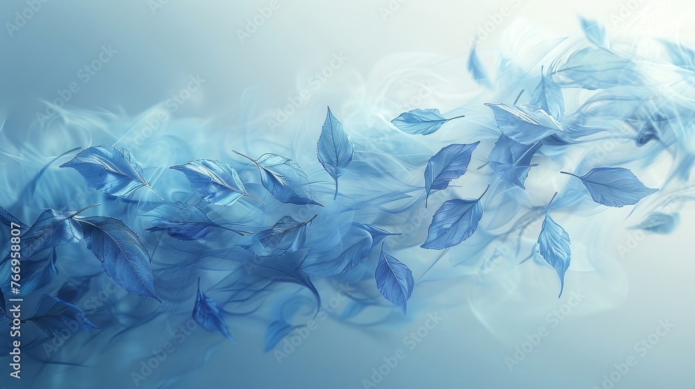 This modern illustration represents a swirl of fresh air moving through ...