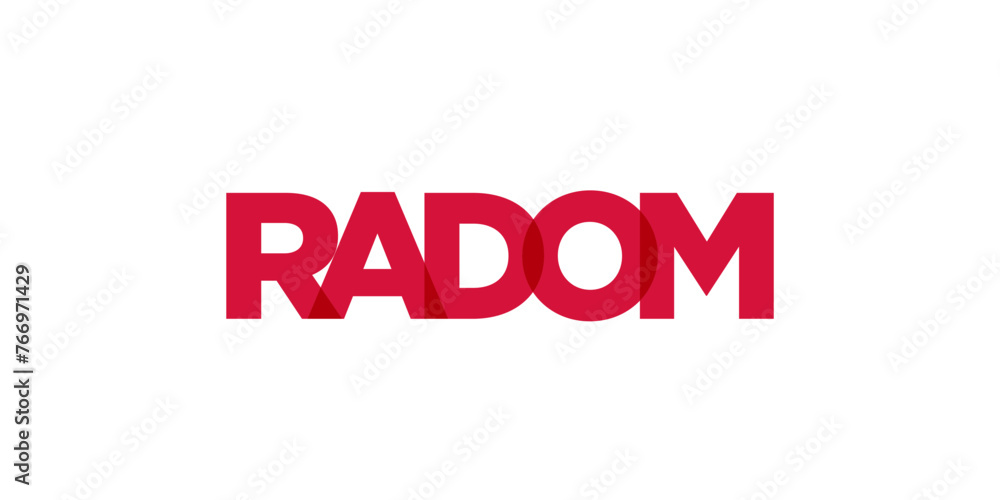 Radom in the Poland emblem. The design features a geometric style ...