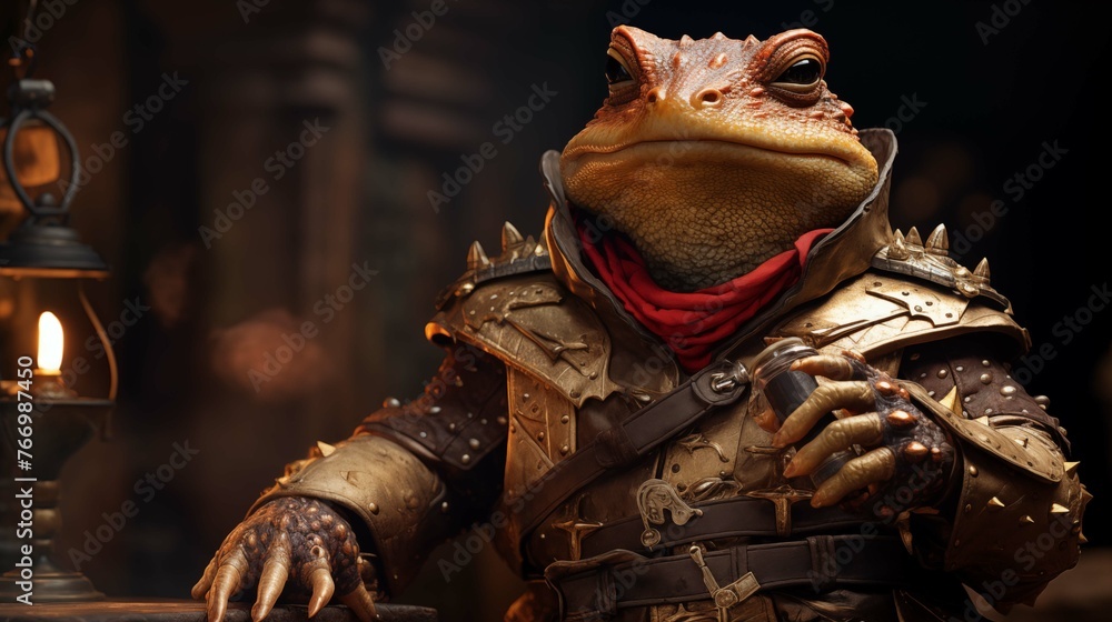 Armored toad commander ai generated character anthropomorphic Stock ...