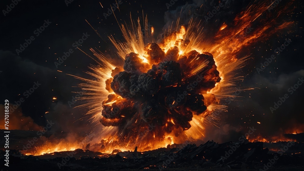 Fire in the fireplace, explosion wallpaper, fire explosion wallpaper, atom bomb blast radius ...