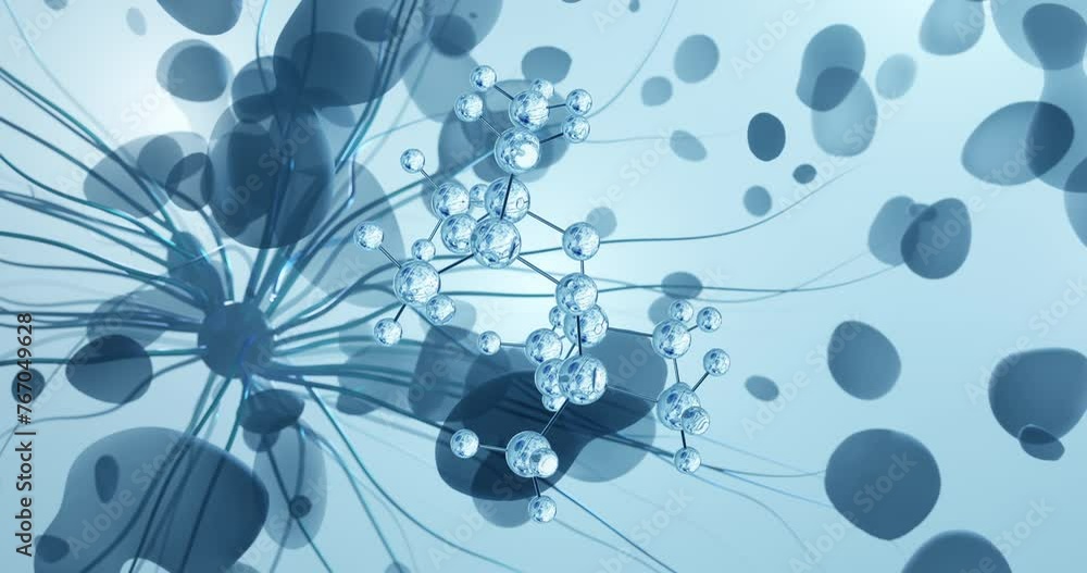 Octamethylcyclotetrasiloxane Rotating Molecular 3d Structure Ball And Stick Model Looped Video