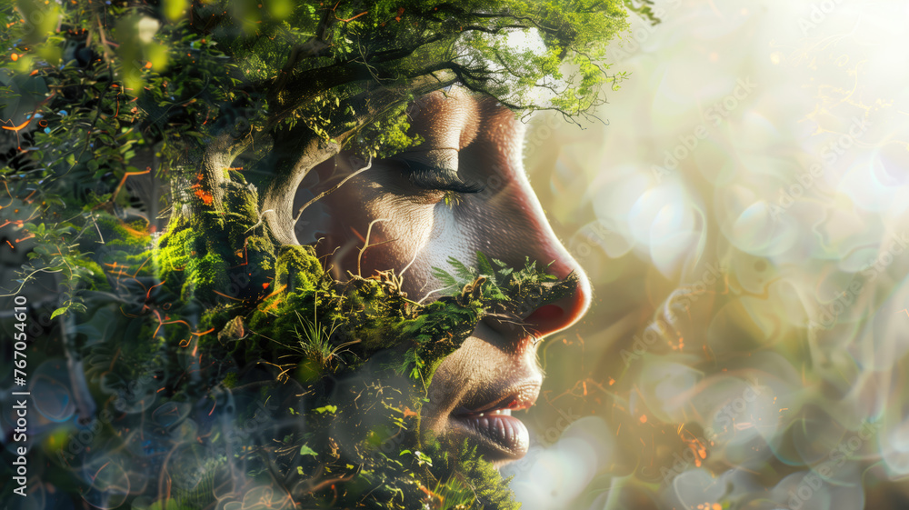 Artistic image of mother earth. World environment and mother earth day ...