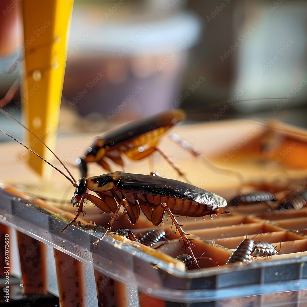 German Cockroach infestation themed imagery to show the difficulties of ...