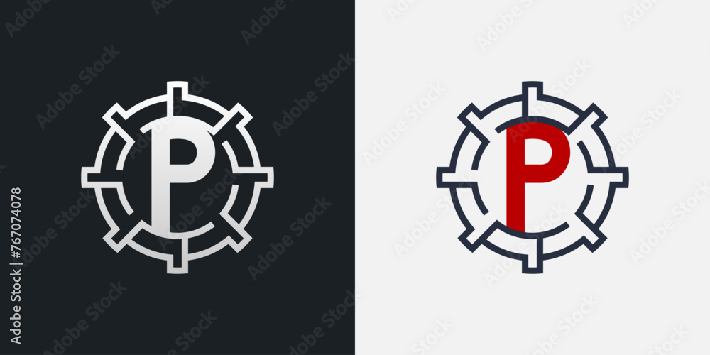 P Logo Design. Clean and Modern Letter P Logo in Round Shape Stock ...