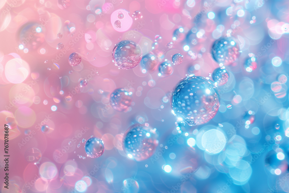 Pastel Pink and Blue Bubbles Background Soft and Dreamy Bubble Design ...