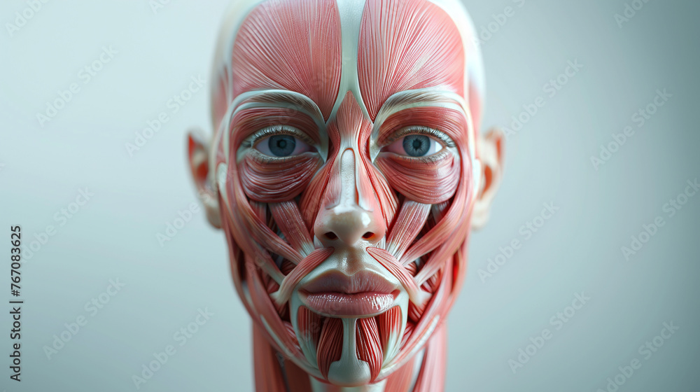 Female facial muscles. Stock Illustration | Adobe Stock