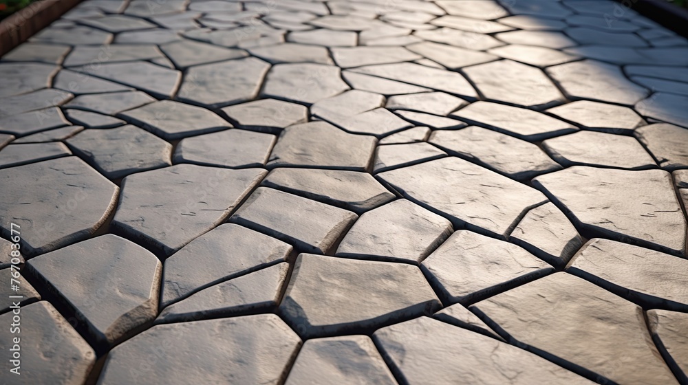 Paving stone pavement texture. Cobblestone pavement top view. Old stone ...