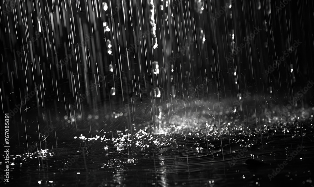 Rain Effect, dark black background with fog, lightened from top, Part ...