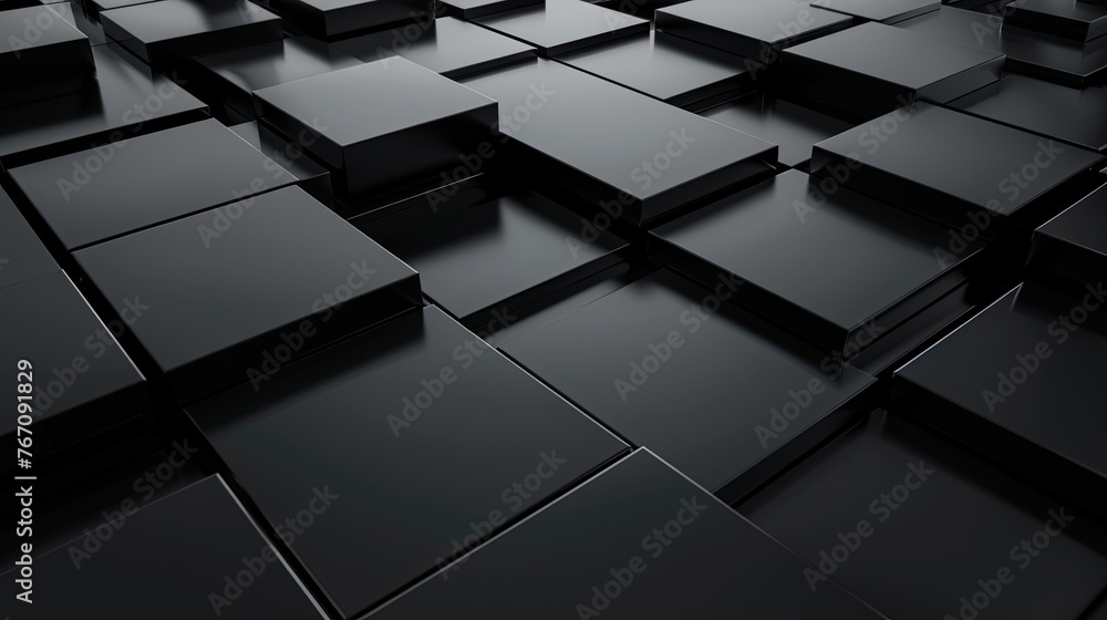 Dark background design, abstract geometric blocks, 3d render Stock ...
