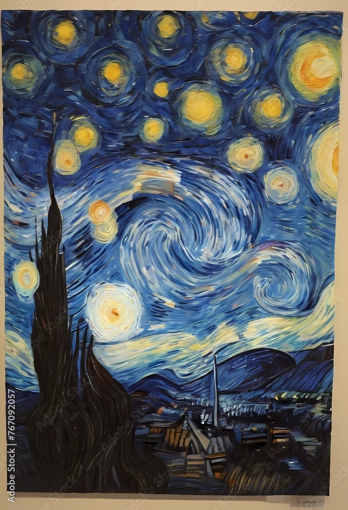 Van Gogh's Starry Night. Future day Van Gogh inspired night sky ...
