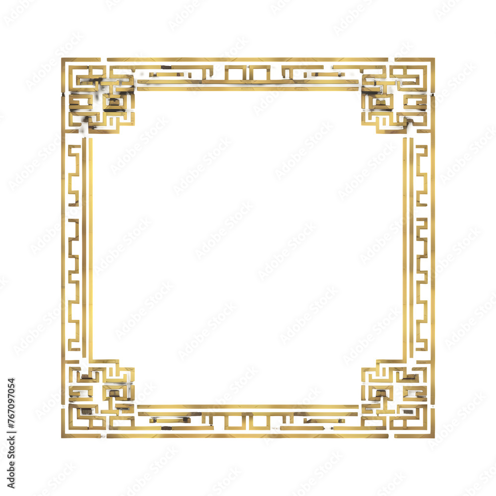Chinese Luxury Gold Border Frame png isolated on transparent background ...