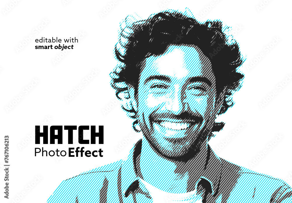 Hatch Photo Effect Stock Template | Adobe Stock
