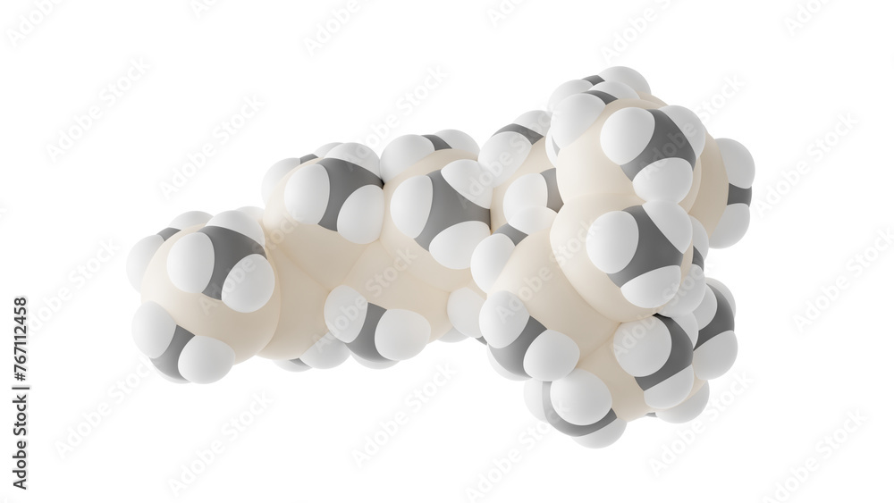 Polydimethylsiloxane Molecule Silicone Polymer Molecular Structure Isolated 3d Model Van Der