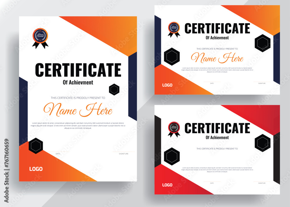 Beautiful Certificate Template, Modern Diploma Certificate design ...