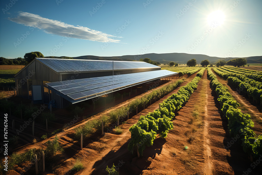 Solar Farming: Agricultural fields with solar panels installed ...
