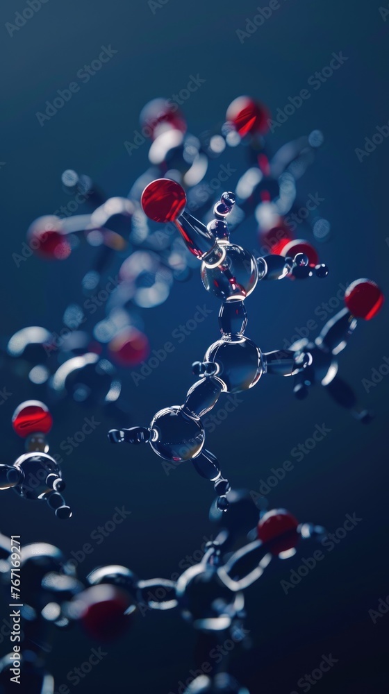 Illustration of a glucose molecule, C6H12O6, detailing its ring ...