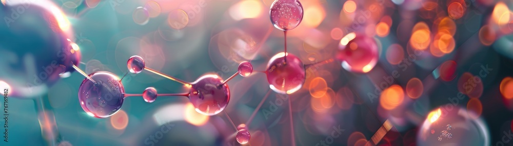 Abstract representation of a carbon atoms electron cloud, highlighting ...