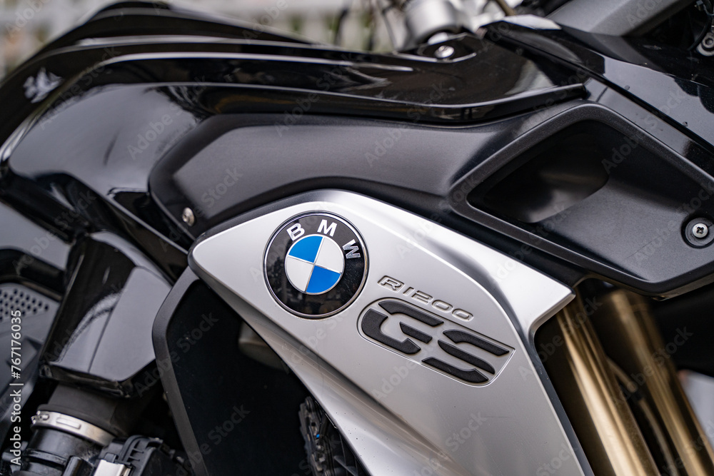 BMW R1200 GS Motorcycle logo brand and text sign. Istanbul, Turkey ...