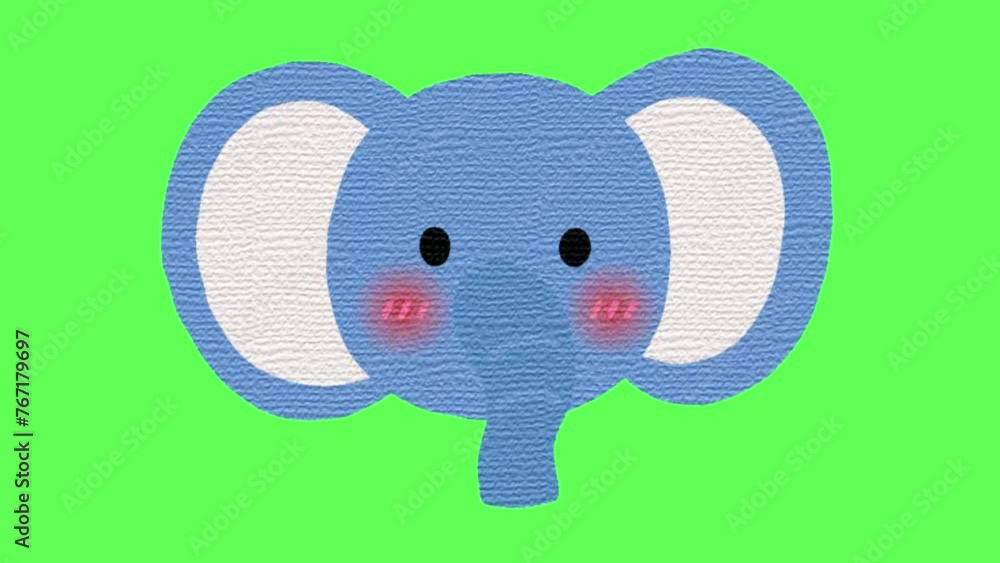 baby Elephant vector animation green screen background, Elephant green ...