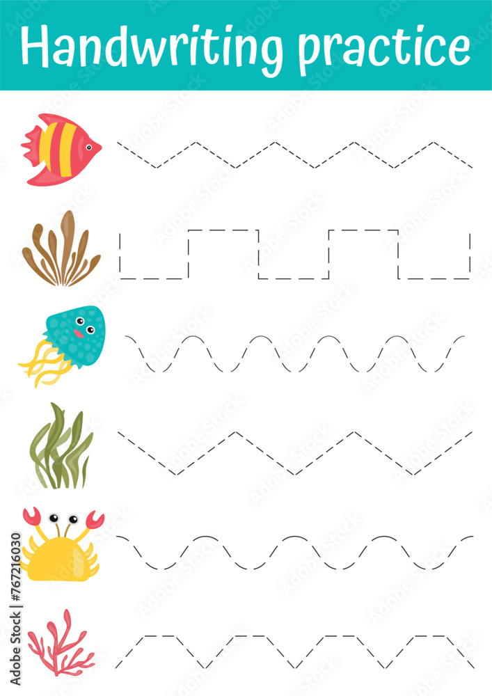 Printable tracing worksheet, handwriting practice for preschoolers ...