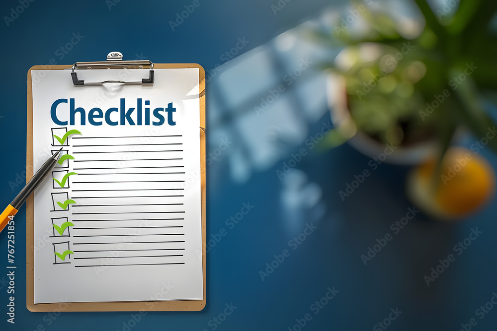 Checklist. Check list document, paper check list and to do list with ...