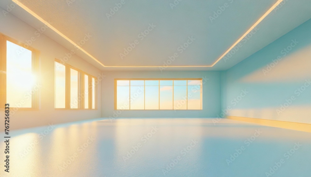 extra wide blue virtual empty room background backdrop banner image ...