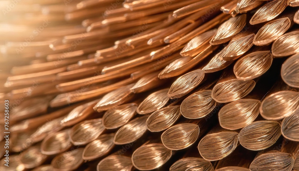 cross section of copper electrical installation cable cord as ...