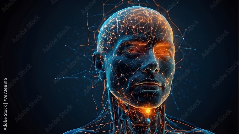 brain anatomy, x ray of human brain, Digital light electrical activity ...