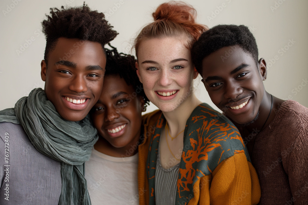 Group of positive handsome very different people, students, managers ...