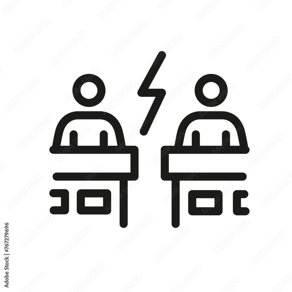 Court dispute icon for web, mobile, promo signifies conflict, case ...