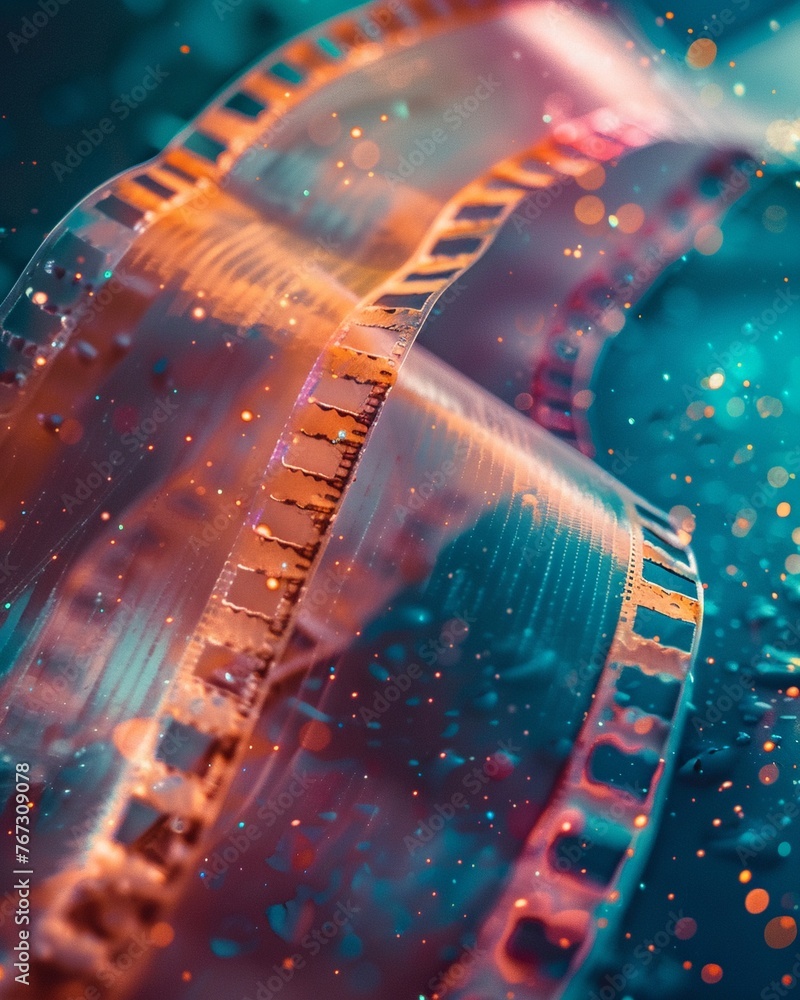 Embark on a journey through time as you observe a cinematic retro film ...