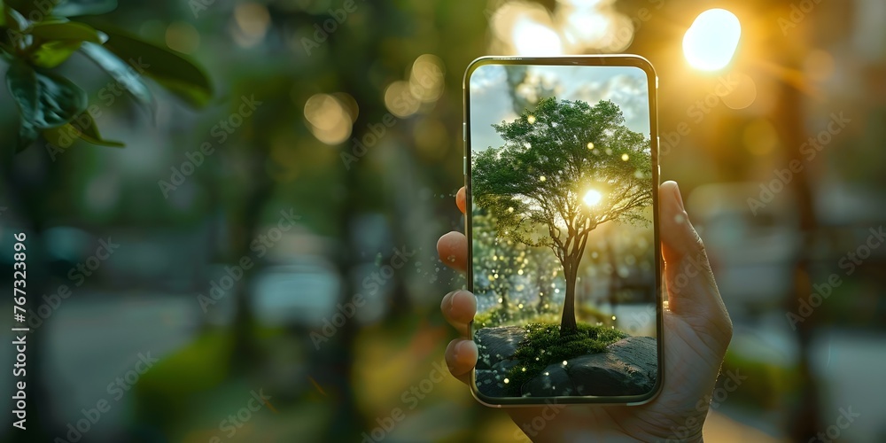 AR app shows realtime visualizations of carbon offset projects reducing carbon footprints ...