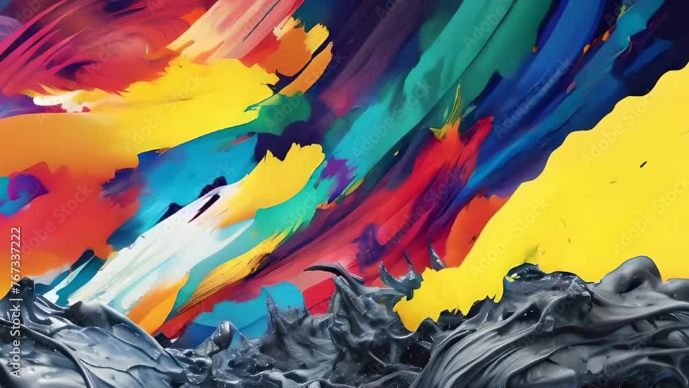 Abstract background video with extraordinary colors and shapes, ideal ...