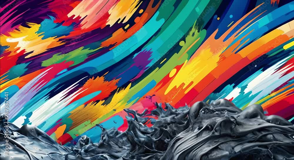 Abstract background video with extraordinary colors and shapes, ideal ...