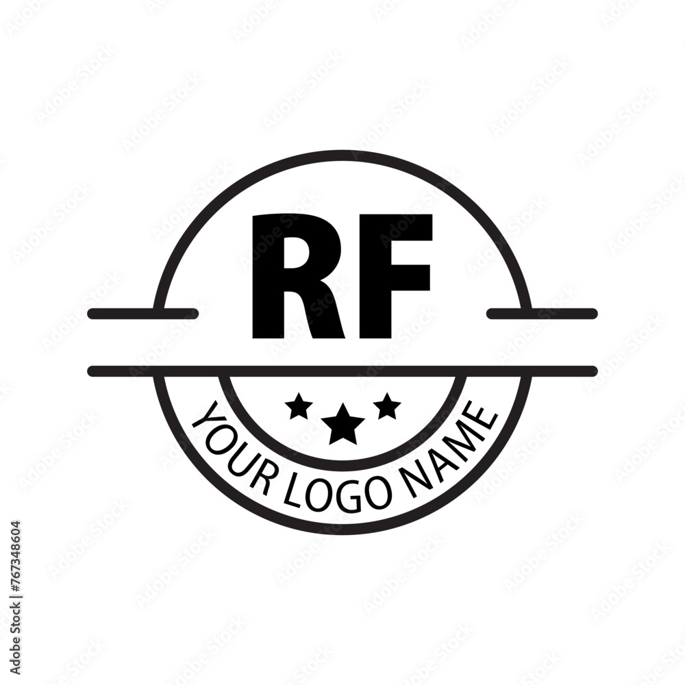 letter RF logo. RF. RF logo design vector illustration for creative ...